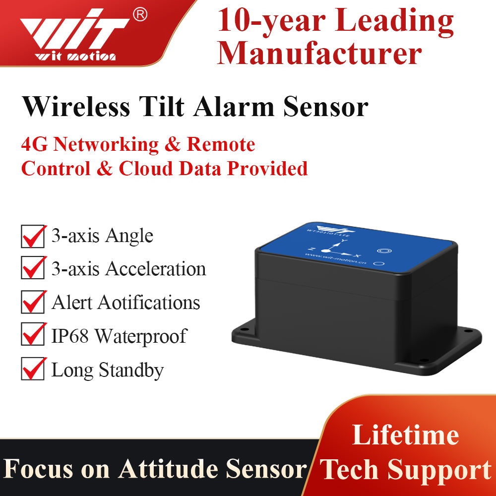 WitMotion WT301IOT-LTE 4G Wireless Tilt Alarm Angle Acceleration Senso