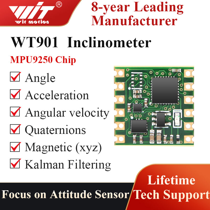 【9-Axis Accelerometer+Tilt Sensor】WT901 High-Accuracy Acceleration+Gyr ...